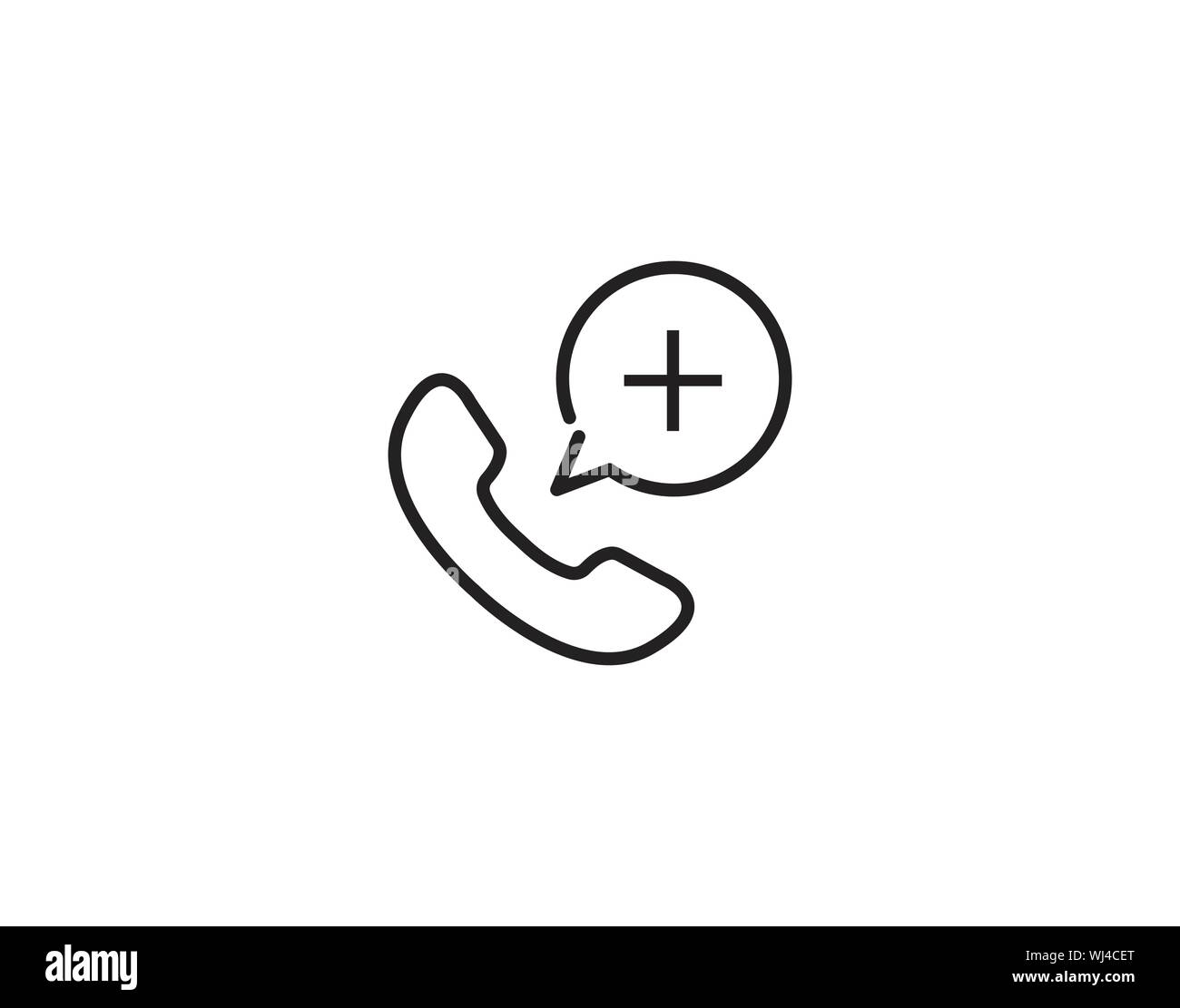 Phone call add contact Stock Vector Images - Alamy