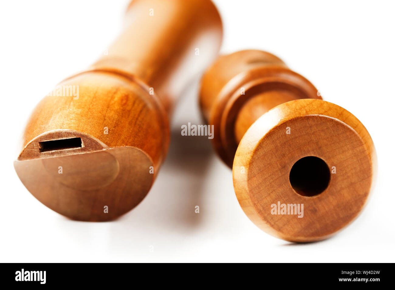 start and end of an wooden treble flute Stock Photo - Alamy