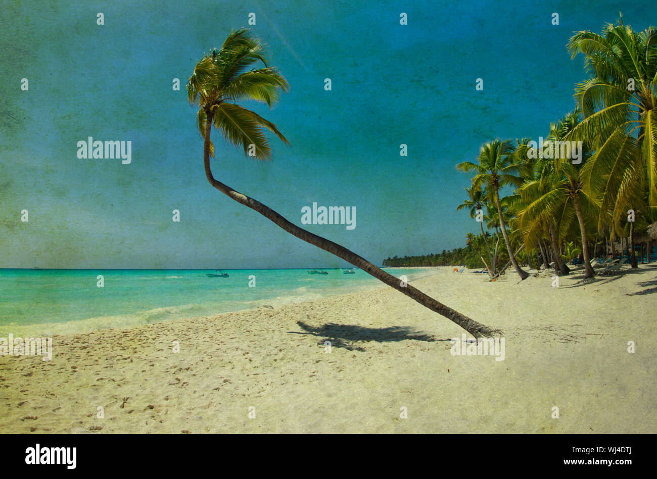 grunge image of tropical beach Stock Photo - Alamy