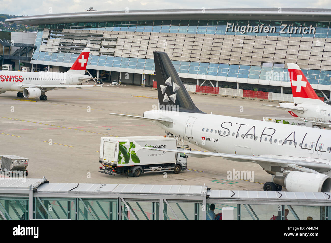 ZURICH, SWITZERLAND - CIRCA OCTOBER, 2018: an aircraft on tarmac in ...