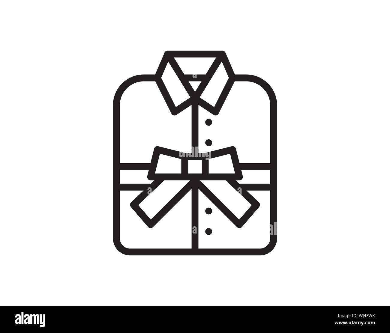 Folded shirt thin line icon. Modern vector Illustration of men's wear ...