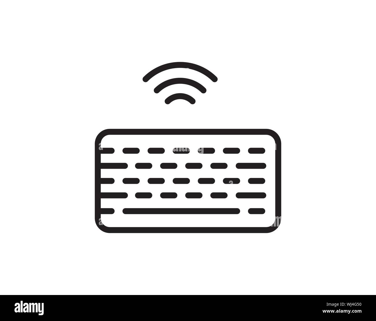 Black outline icon wireless Stock Vector Images - Alamy
