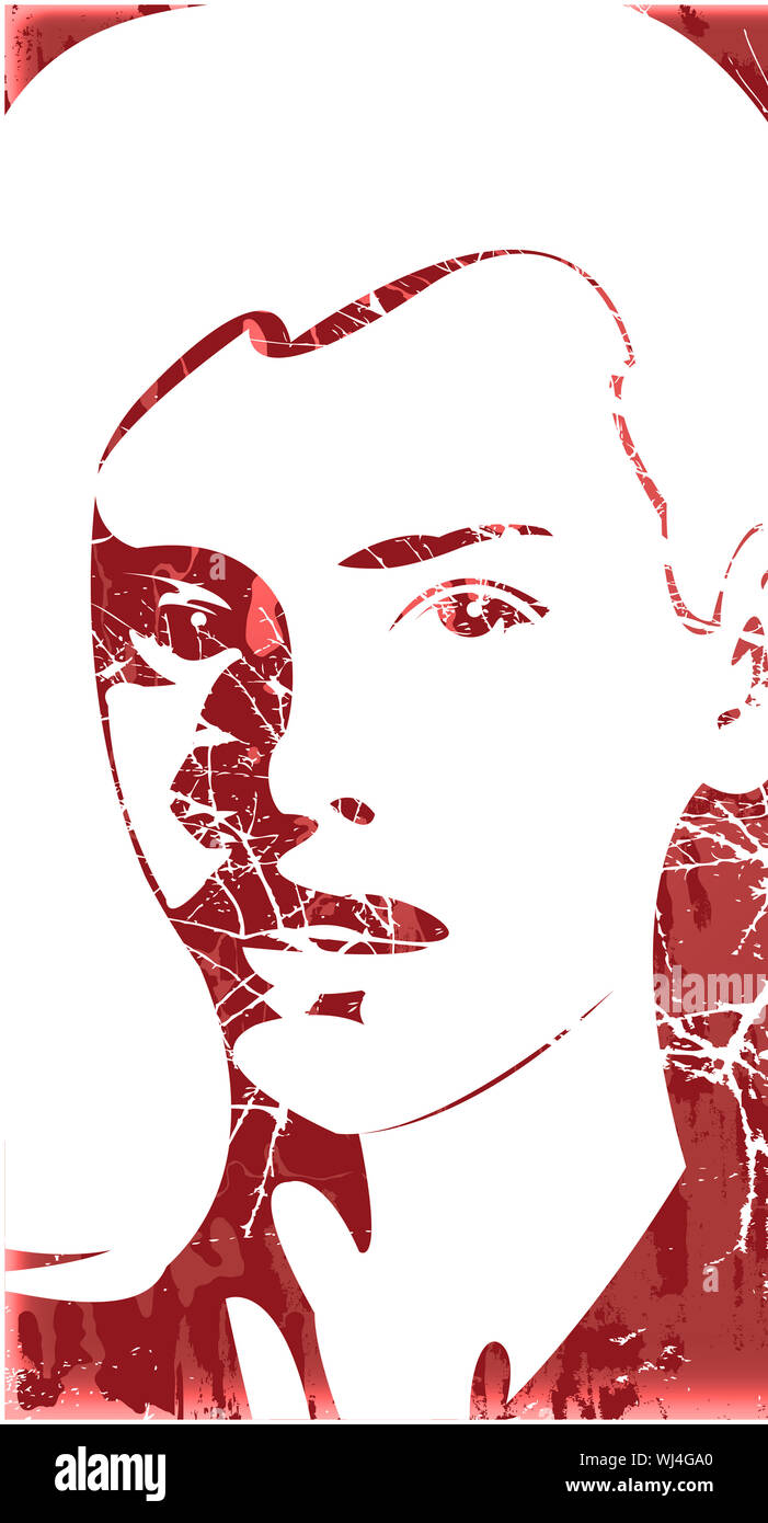 Creative grunge art, stylized portrait of a girl Stock Photo - Alamy