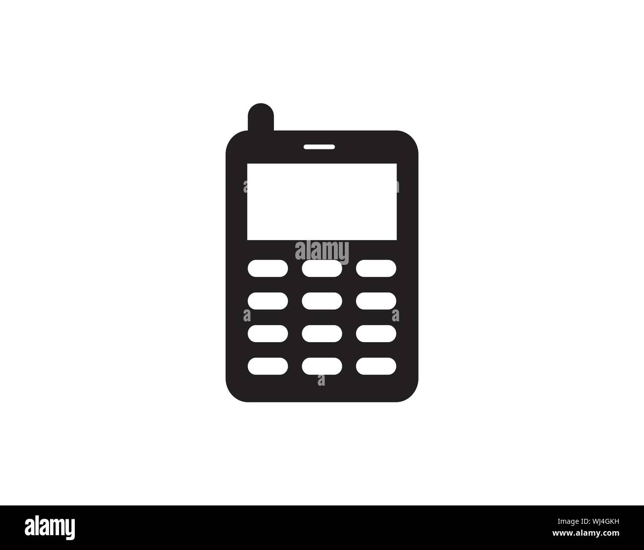 Simple black cellphone in Stock Vector Images - Alamy