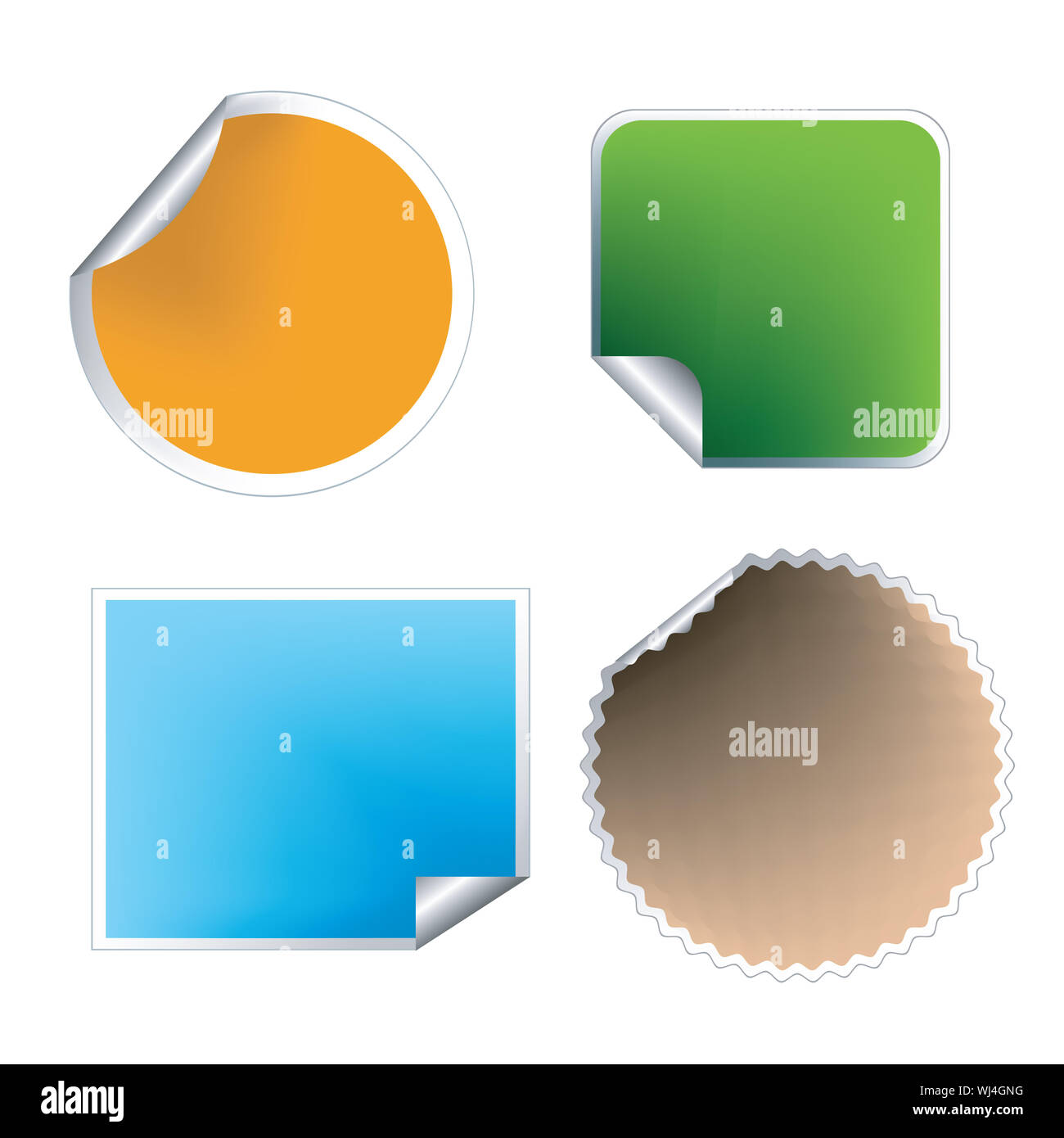 Set labels on blue Cut Out Stock Images & Pictures - Alamy