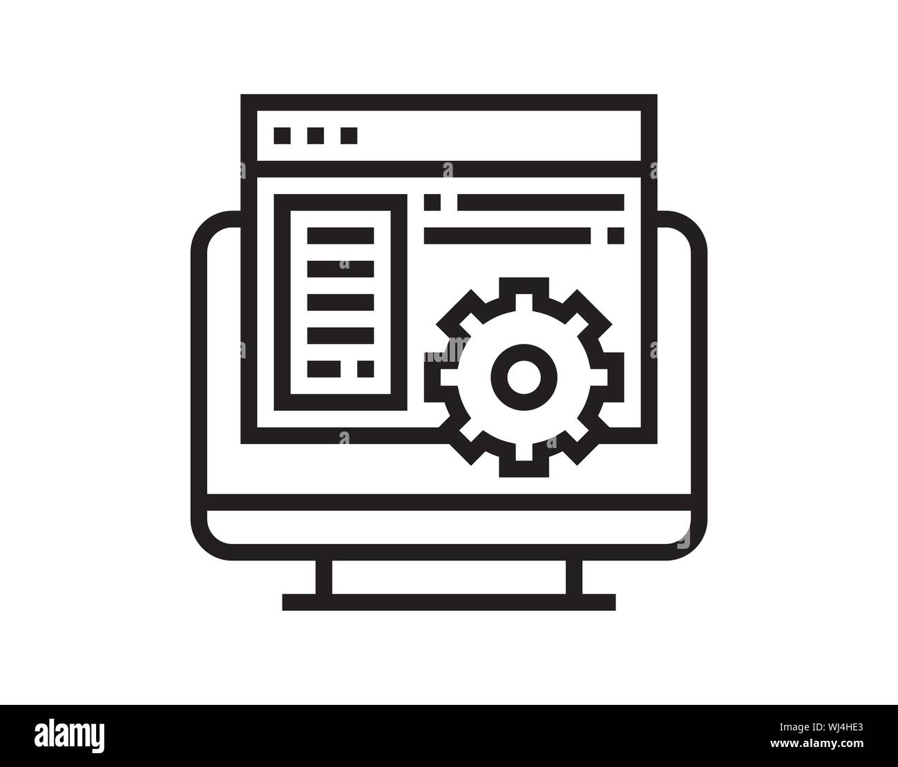web page setting line icons - Vector Stock Vector Image & Art - Alamy