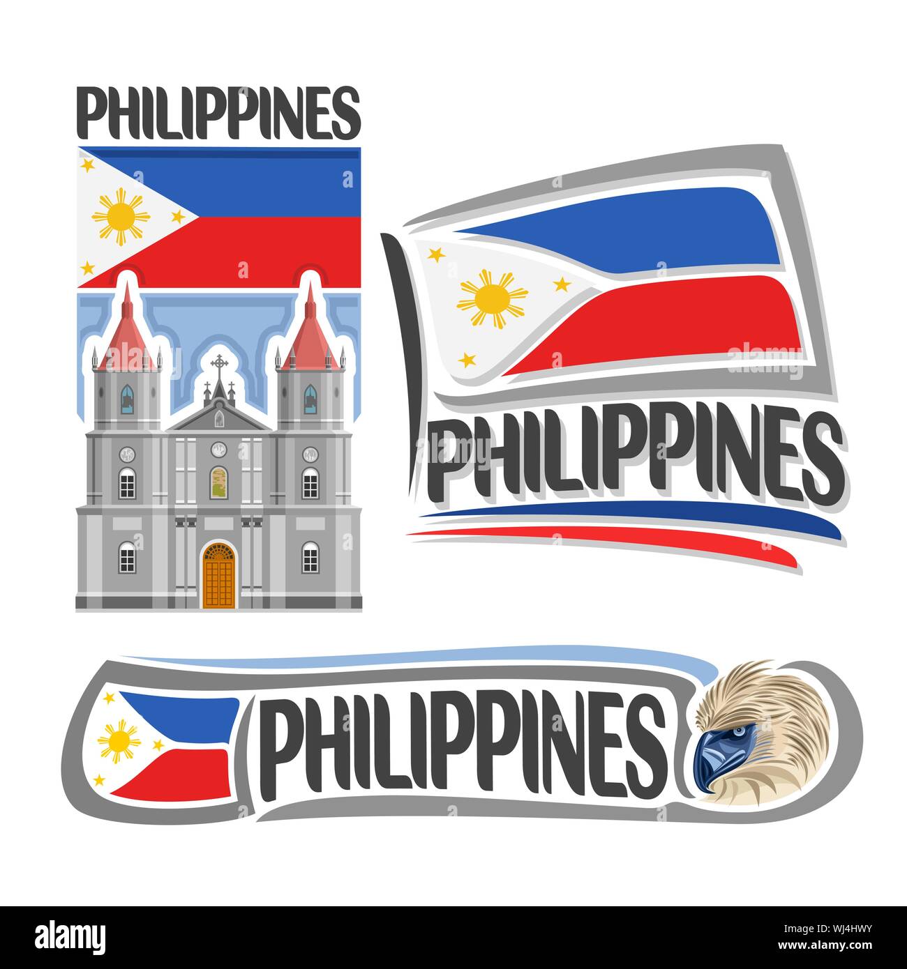 Philippines flag in vector Cut Out Stock Images & Pictures - Alamy