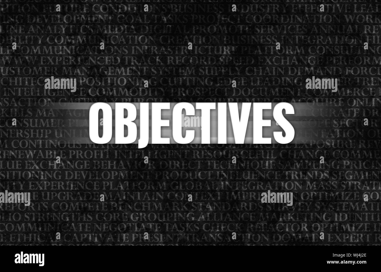 Objectives in Business as Motivation in Stone Wall Stock Photo - Alamy