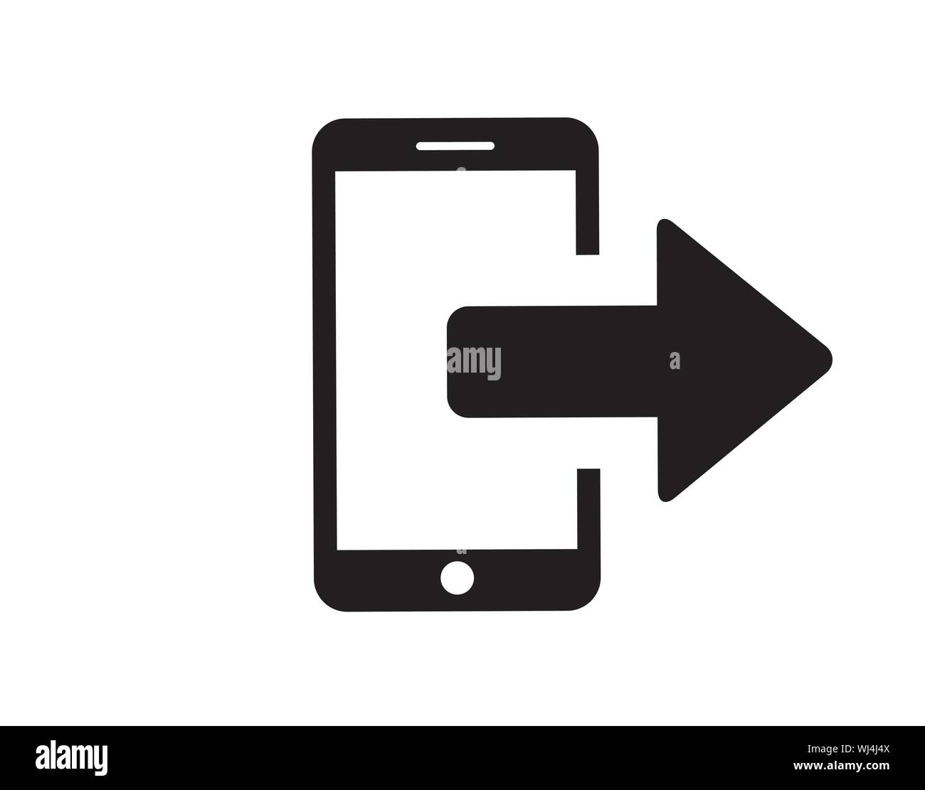 Smartphone sending data icon vector Stock Vector Image & Art - Alamy