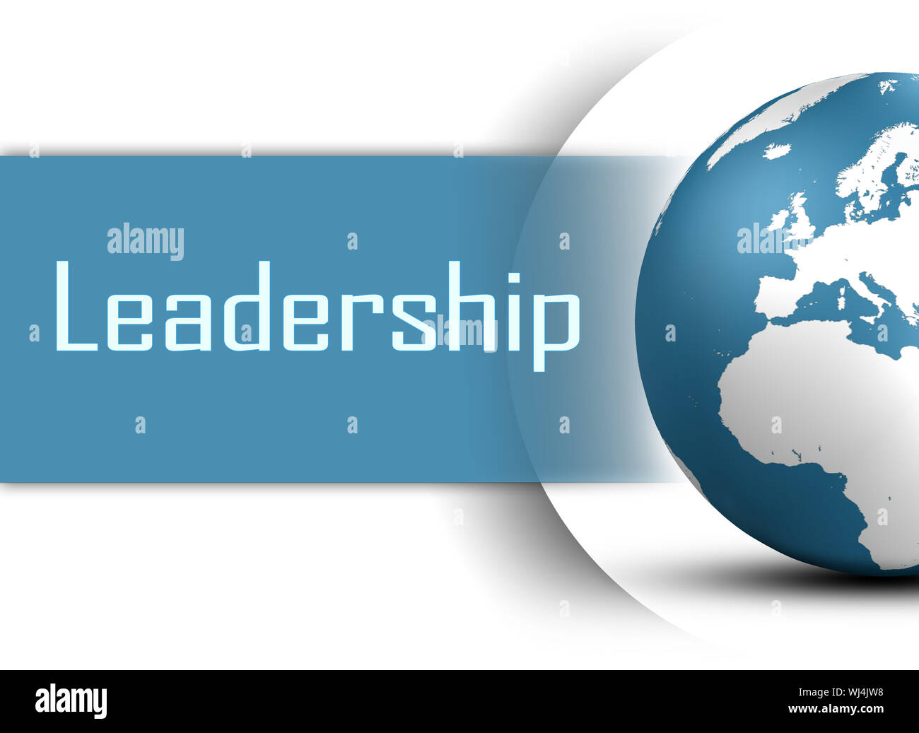 Leadership concept with globe on white background Stock Photo - Alamy