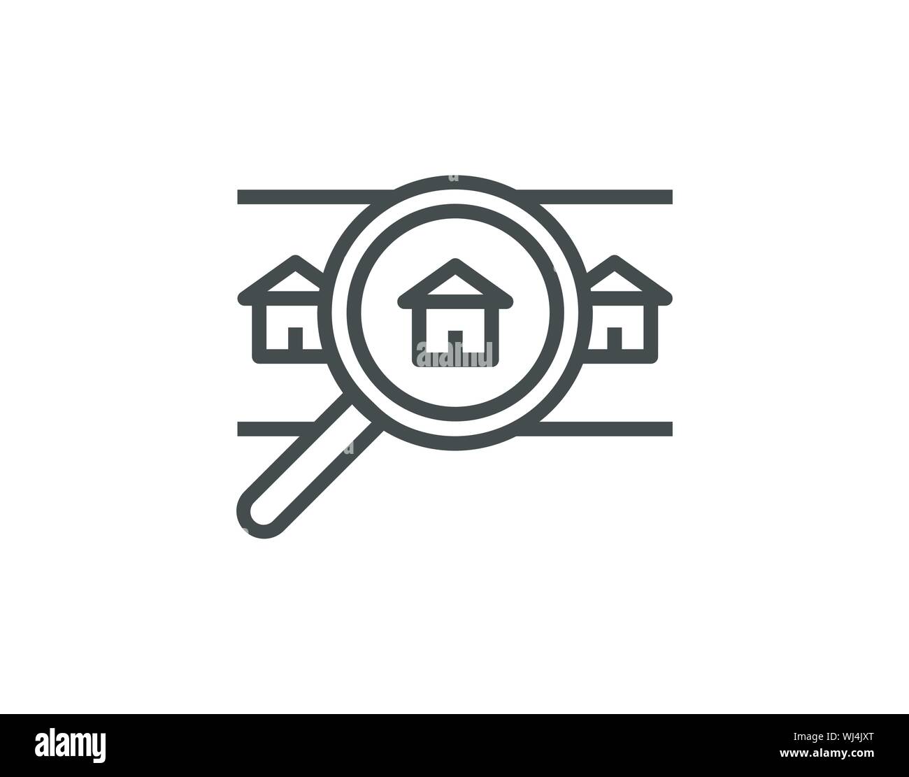 Searching house logo search hi-res stock photography and images - Alamy