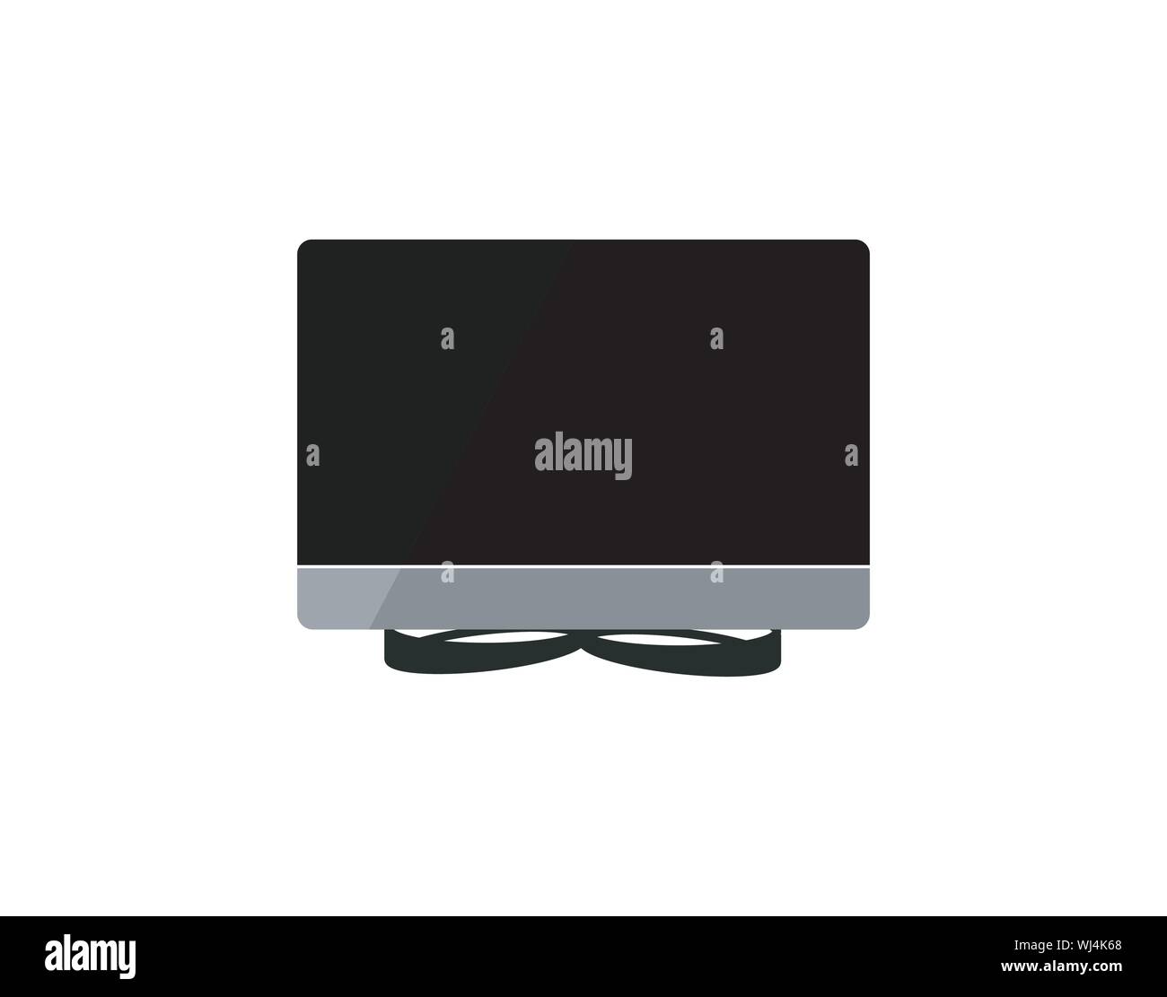 Desktop Monitor Computer Display Screen Icon Vector Stock Vector Image ...