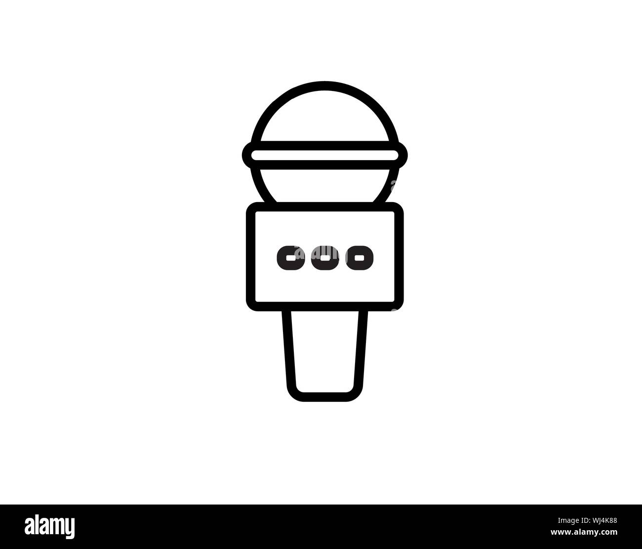 Microphone icon outline icon - vector Stock Vector Image & Art - Alamy