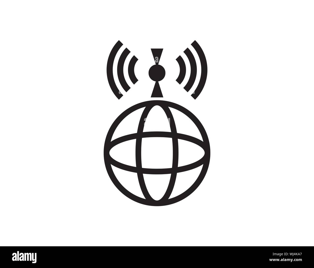 World Wide Internet Signal outline icon. linear style sign for mobile ...