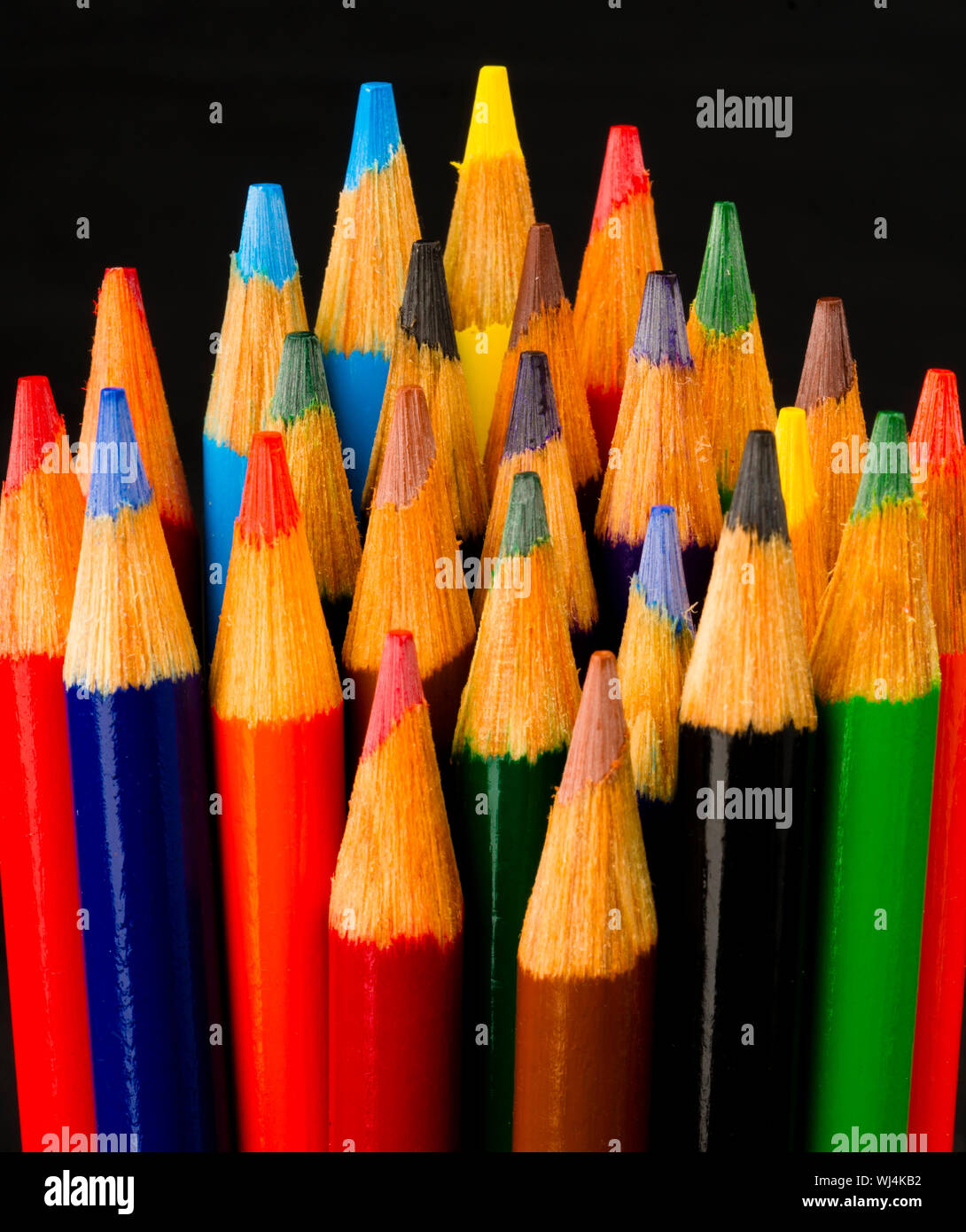 a set of color pencils sharpened and ready for use art supplies artist ...