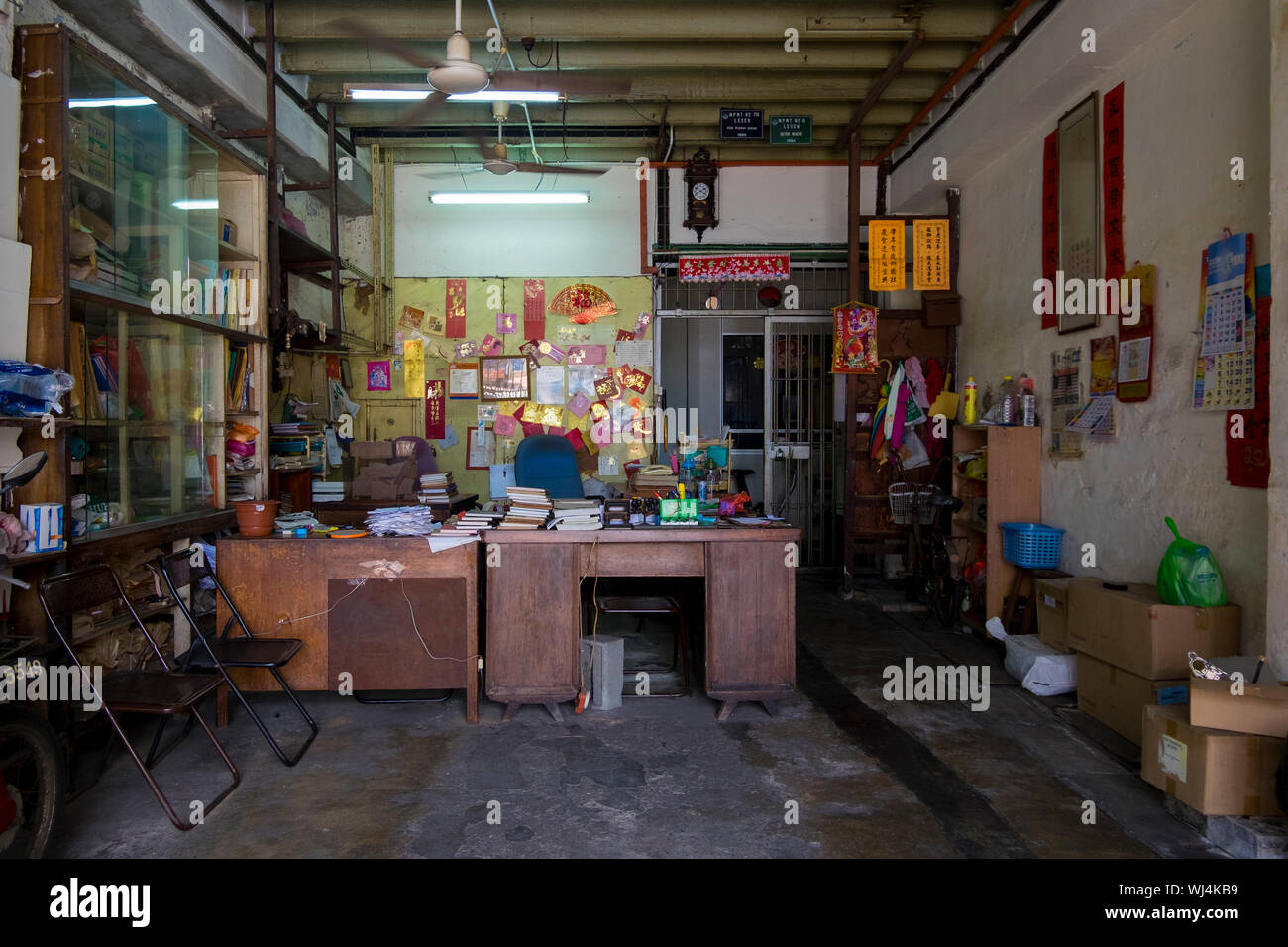 A typical Chinese business in a shophouse in Malacca, Malaysia Stock ...