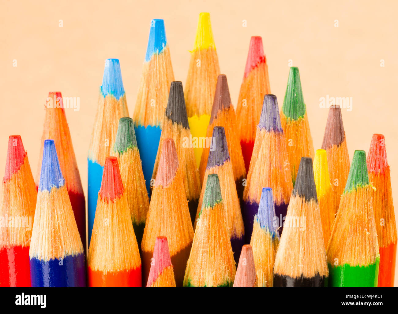 a set of color pencils sharpened and ready for use art supplies artist ...