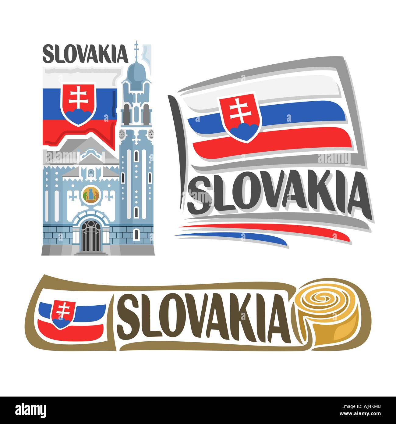 Flag slovak republic in Stock Vector Images - Alamy