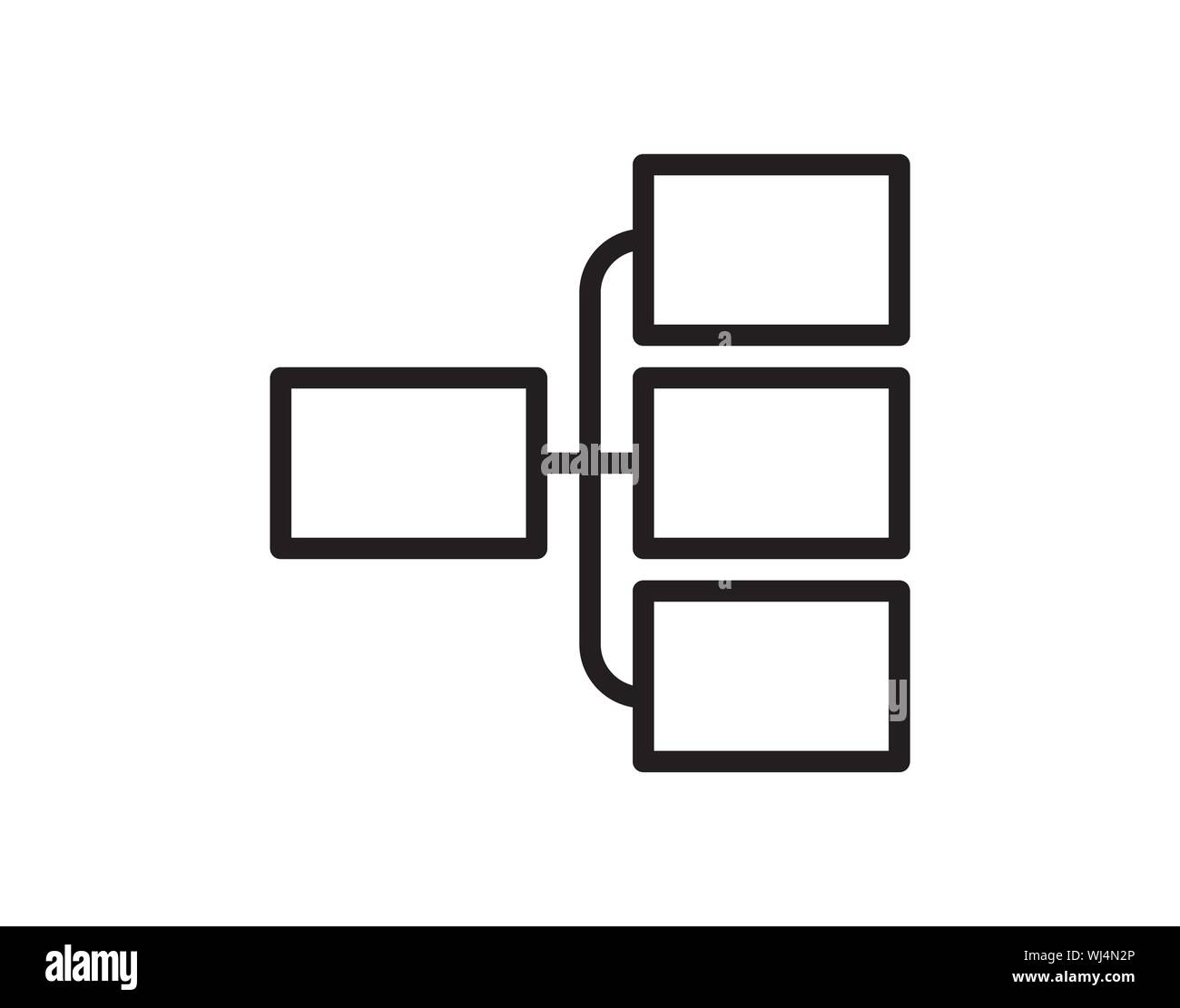 structure icon. simple outline structure vector icon. on white ...