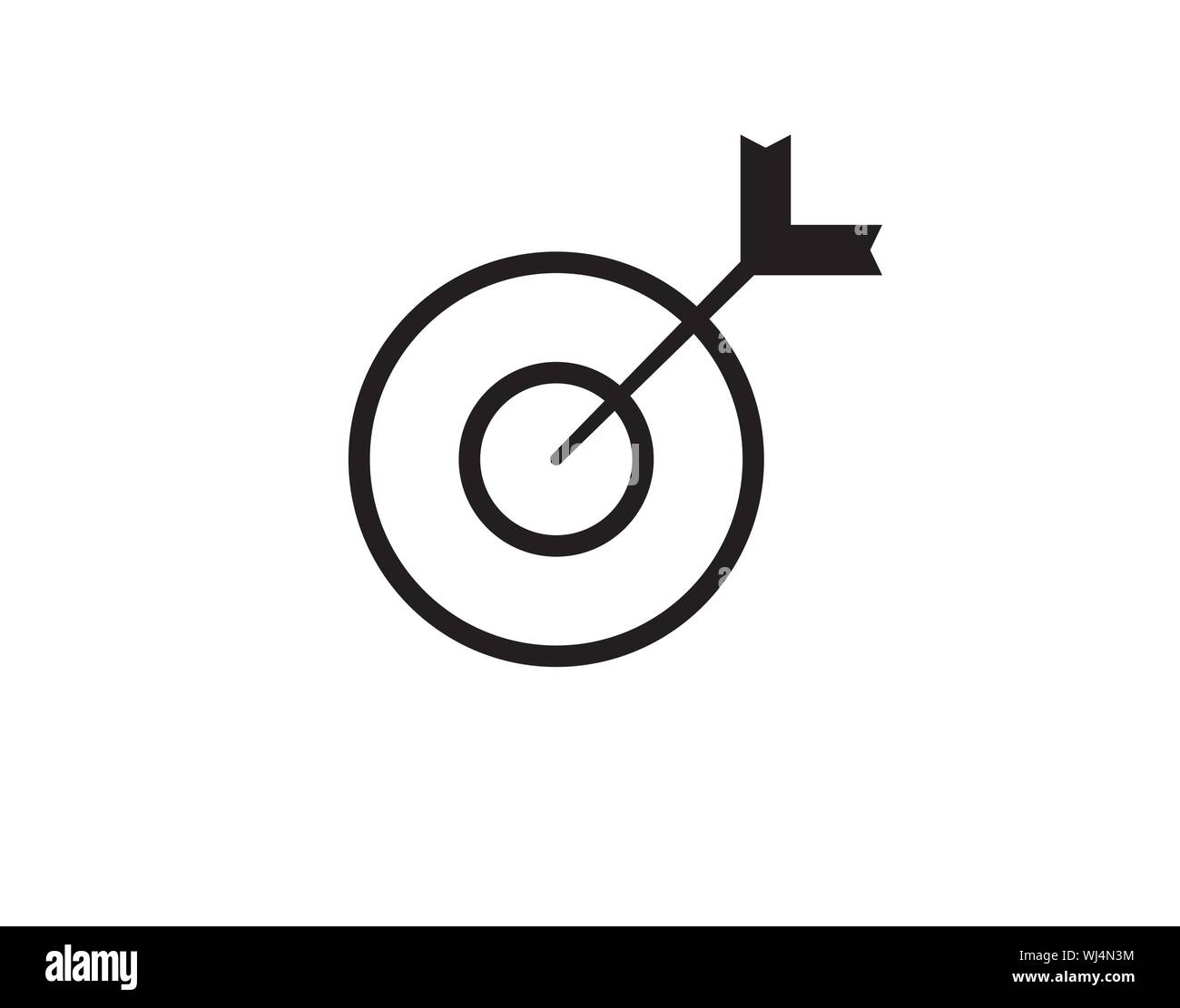 Target icon in flat style aim symbol vector image Stock Vector Image ...