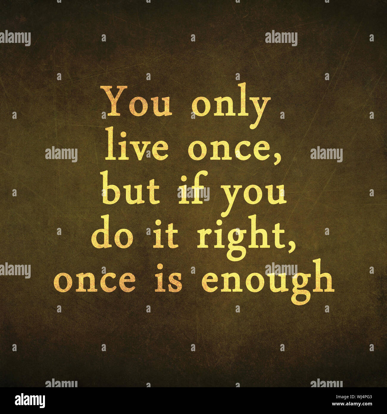 Inspirational motivating quote on grunge brown background Stock Photo ...