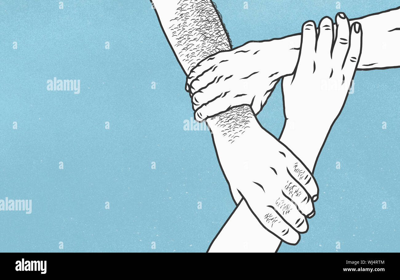 Helping hand illustration hi-res stock photography and images - Alamy