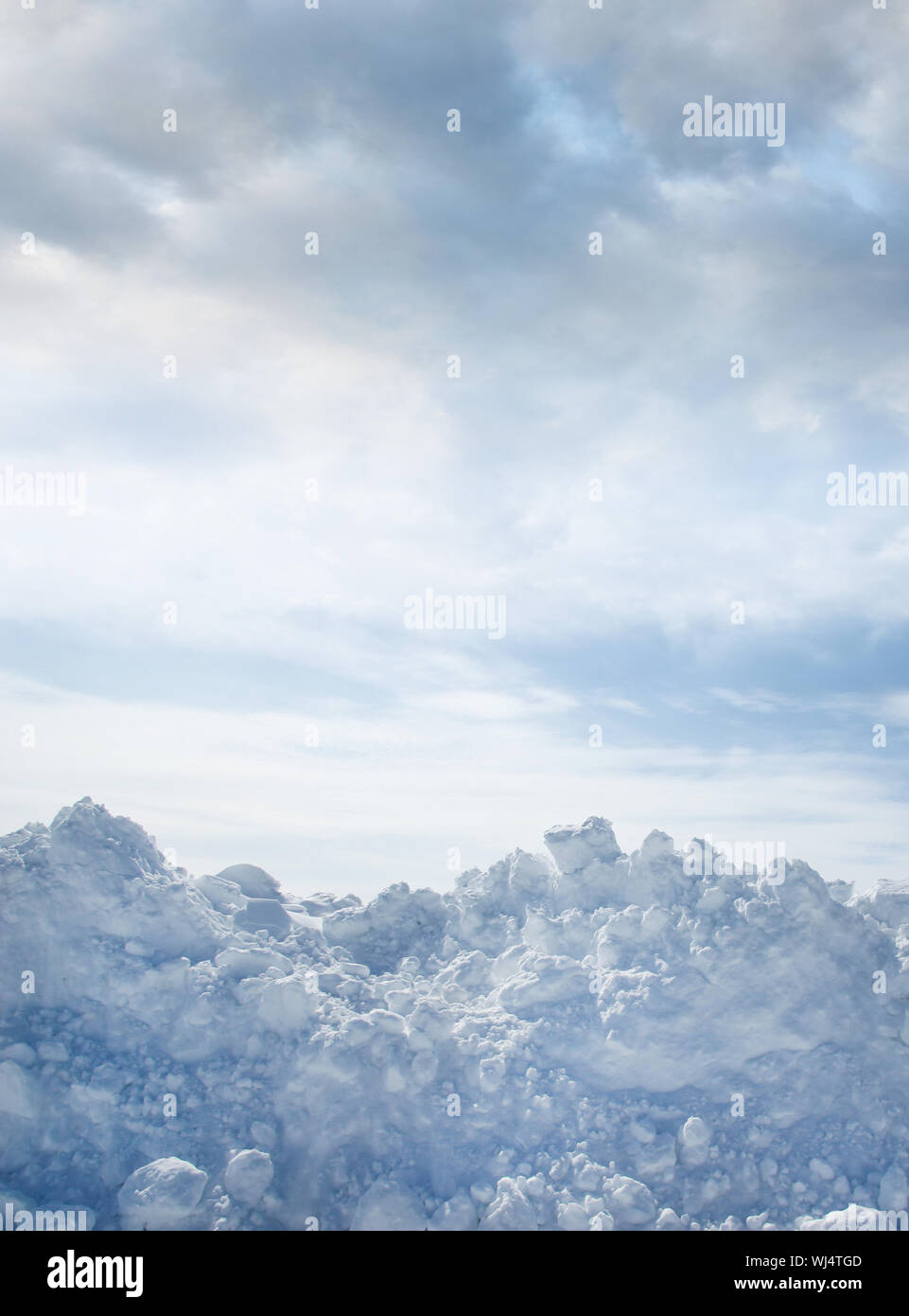 Winter snow and sky background Stock Photo - Alamy