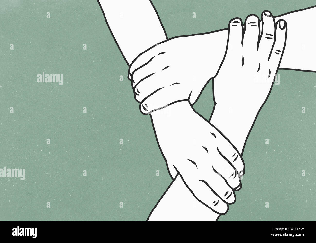 Interlocked hands man woman hi-res stock photography and images - Alamy