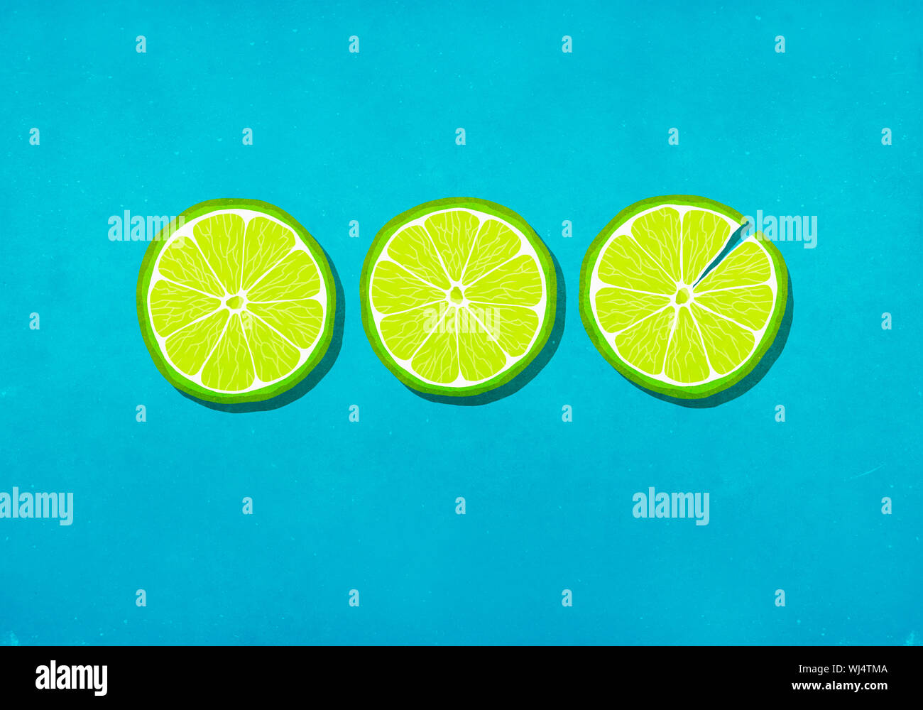 Three lime slices hi-res stock photography and images - Alamy