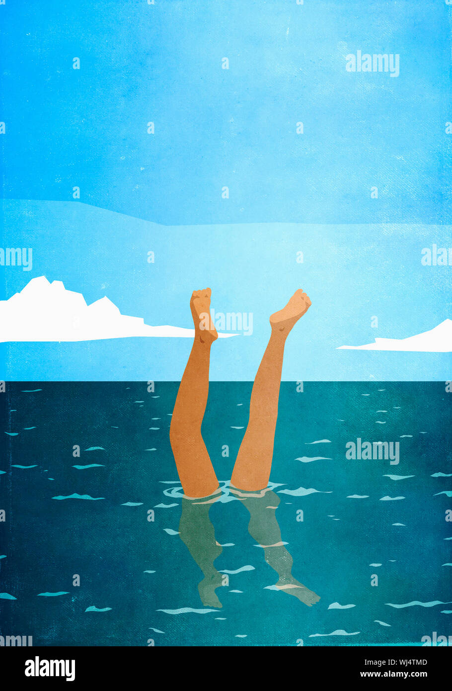 Underwater handstand hi-res stock photography and images - Alamy