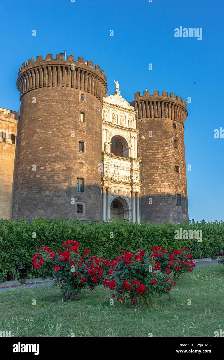 Italy, Naples, Maschio Angioino castle Stock Photo - Alamy