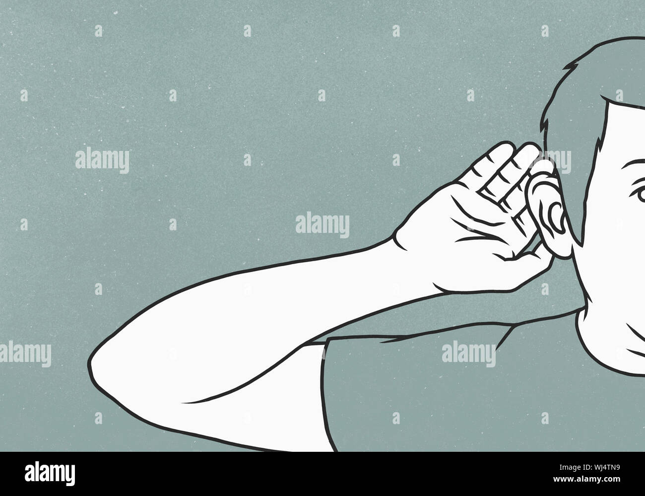 Eavesdropping illustration hi-res stock photography and images - Alamy