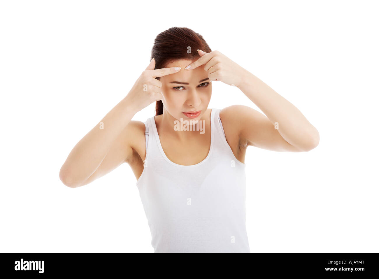 White spots on forehead hi-res stock photography and images - Alamy