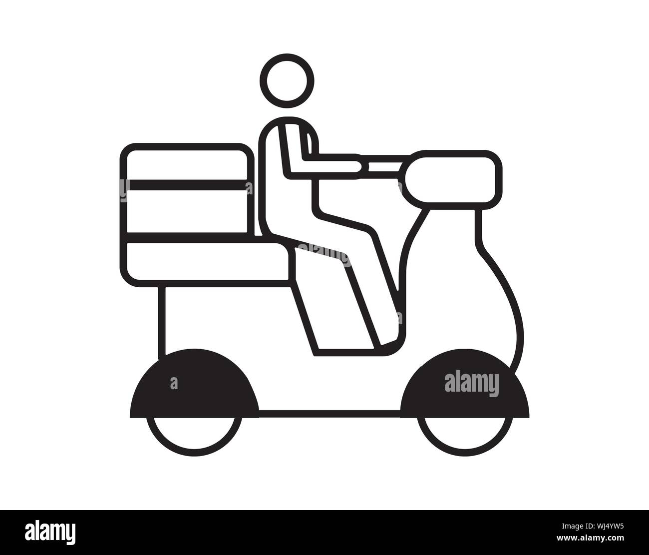 Pizza delivery ride motorcycle Stock Vector Images - Alamy