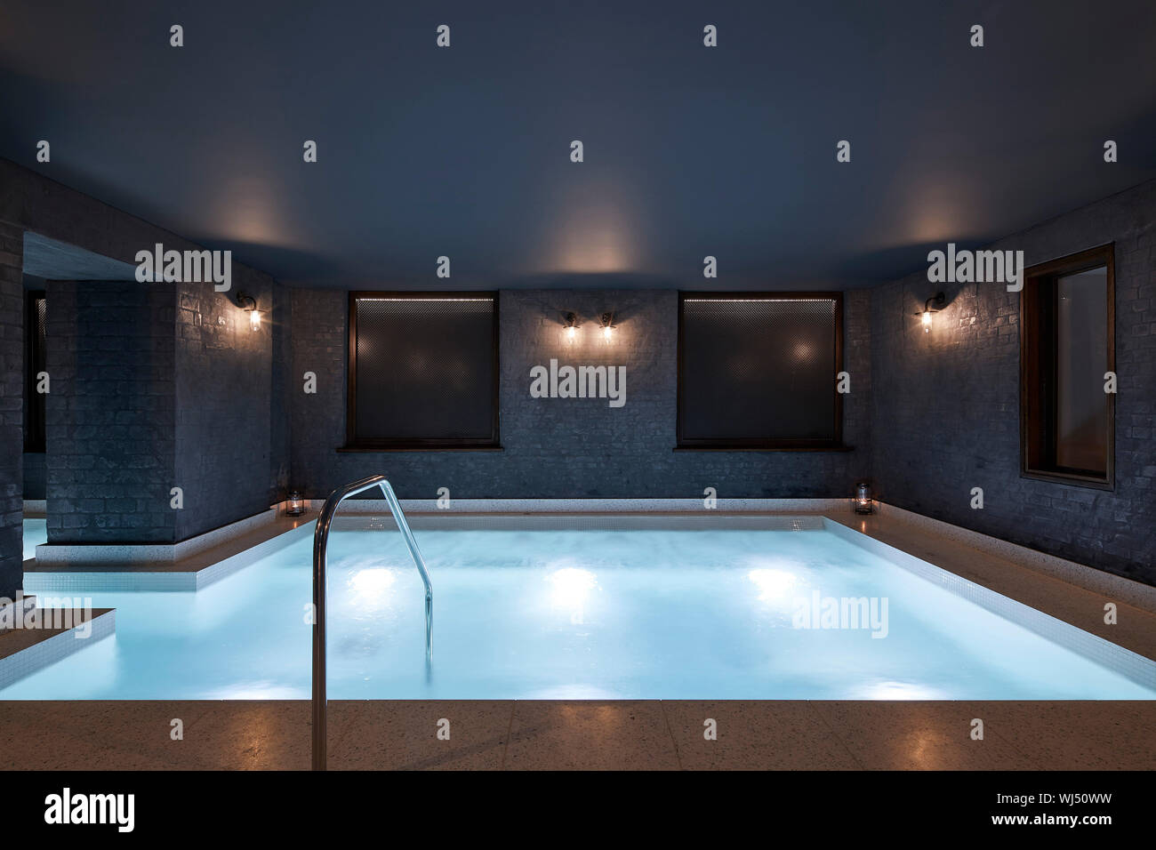 Illuminated vitality pool. Jiva Spa and Wellness Centre, London, United ...