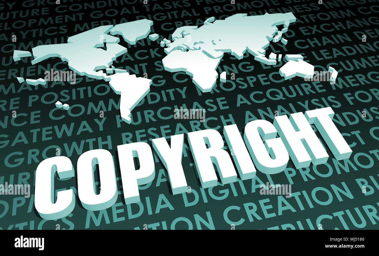 Copyright Industry Global Standard on 3D Map Stock Photo - Alamy