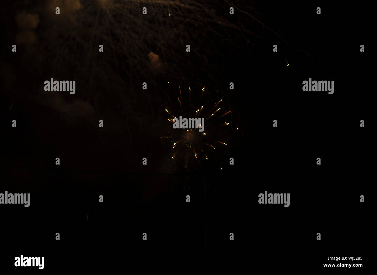 celebrate festival fire work on black sky background Stock Photo - Alamy