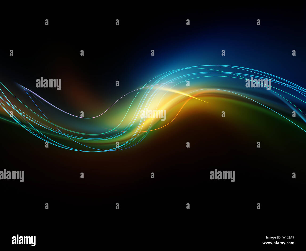 Fractal Wave series. Graphic composition of fractal sine waves and ...