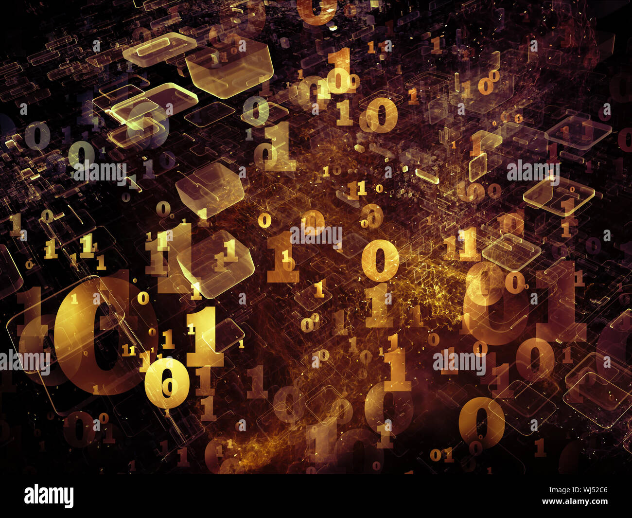Number in Space series. Composition of numbers, fractal textures and ...