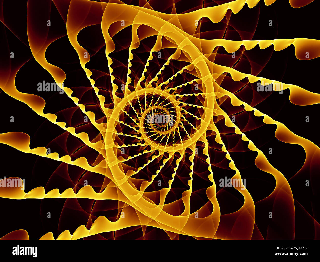 Golden Gears series. Background of golden fractal gear elements for ...
