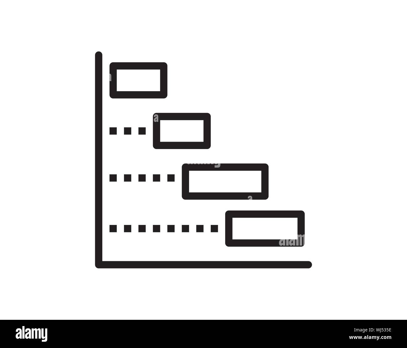Linear workflow icon for new business. Pictogram in outline style Stock ...