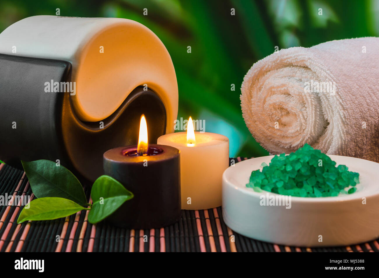 tools and accessories for spa treatments and relaxation Stock Photo - Alamy