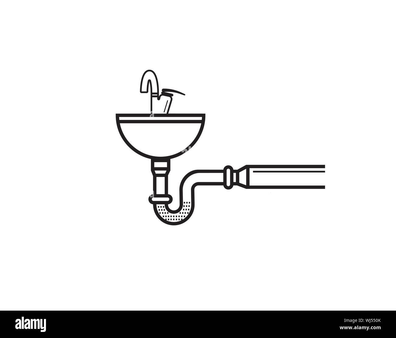 Sink icon vector. Simple flat symbol. Perfect pictogram illustration on ...