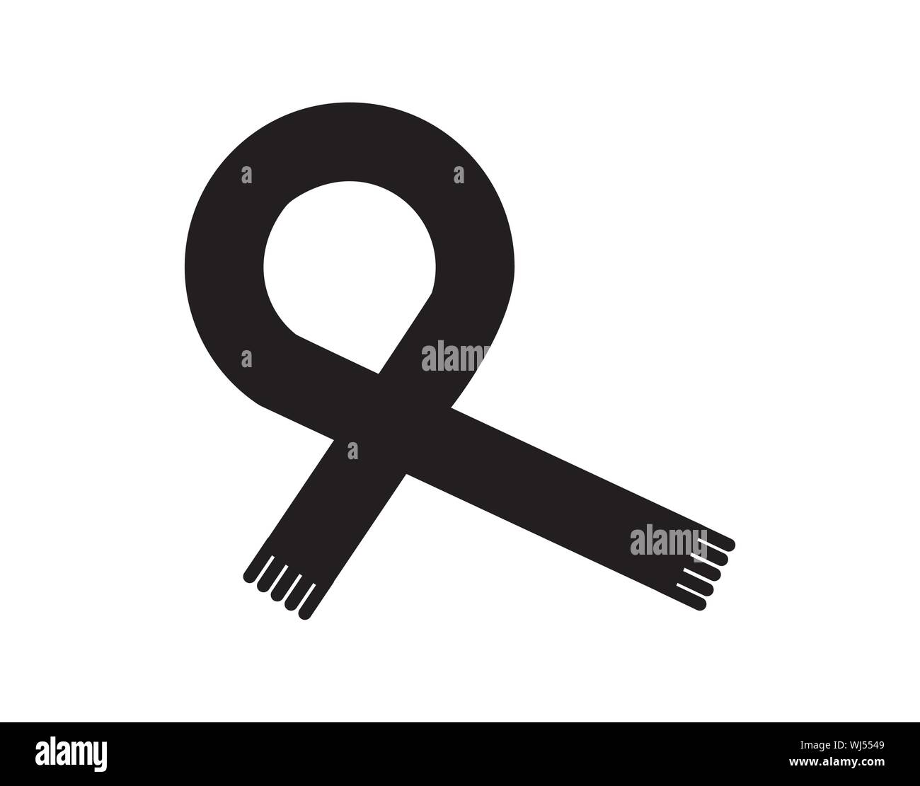 scarf icon winter cold hat clothes season logo. - Vector Stock Vector ...
