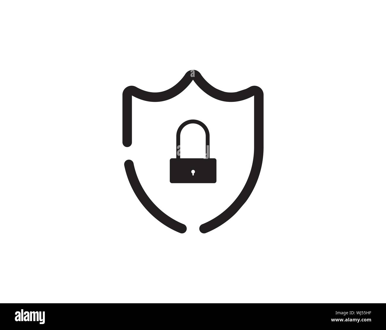 Shield whit padlock vectors hi-res stock photography and images - Alamy
