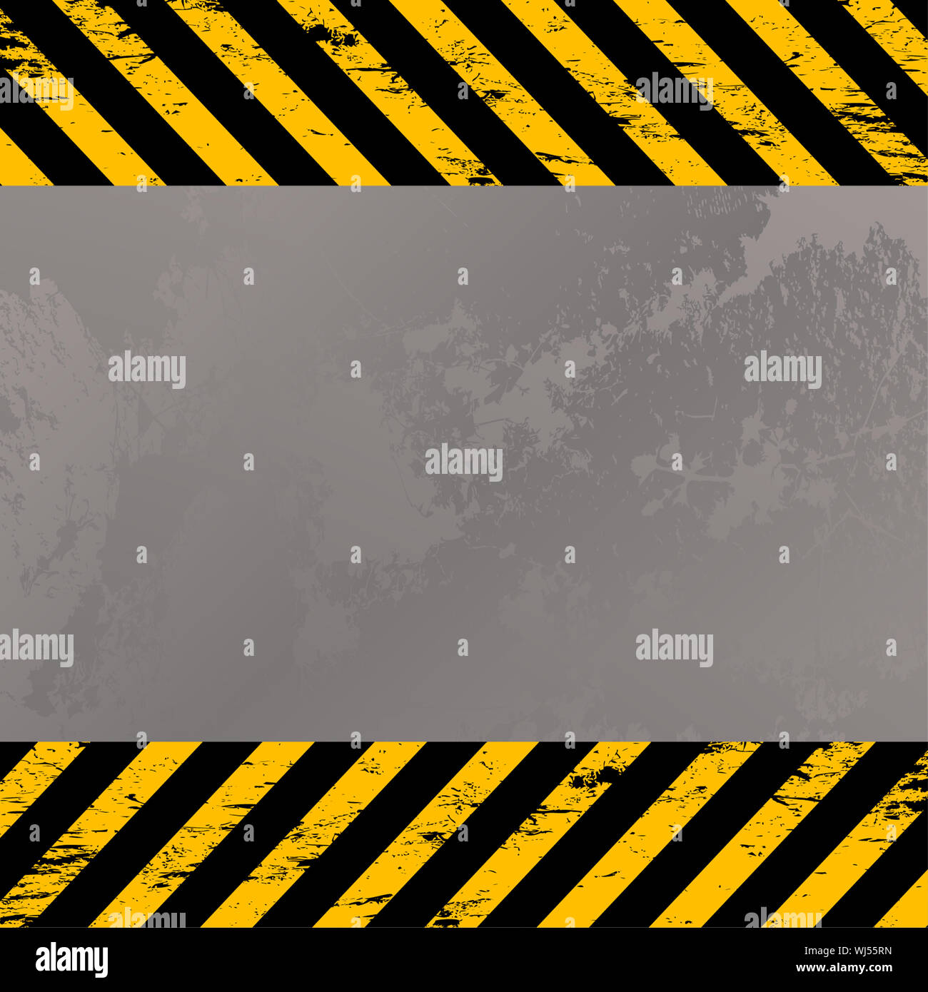 Grunge metal plate with costruction warning stripes Stock Photo - Alamy