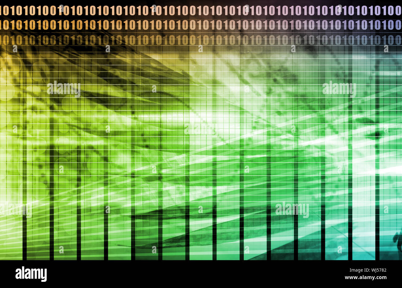 An Energy Spectrum With Data Grid Lines Stock Photo - Alamy