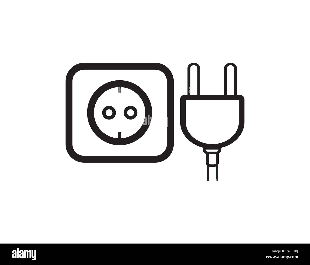 Power outlet charging cable Stock Vector Images - Alamy