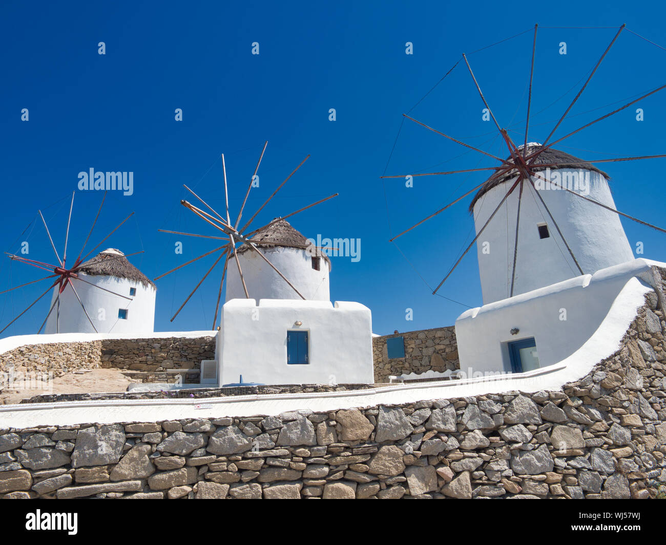 Mykonos greece stone wall hi-res stock photography and images - Alamy
