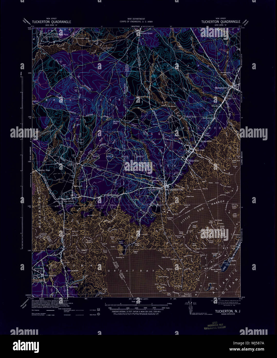 Map of tuckerton hi-res stock photography and images - Alamy